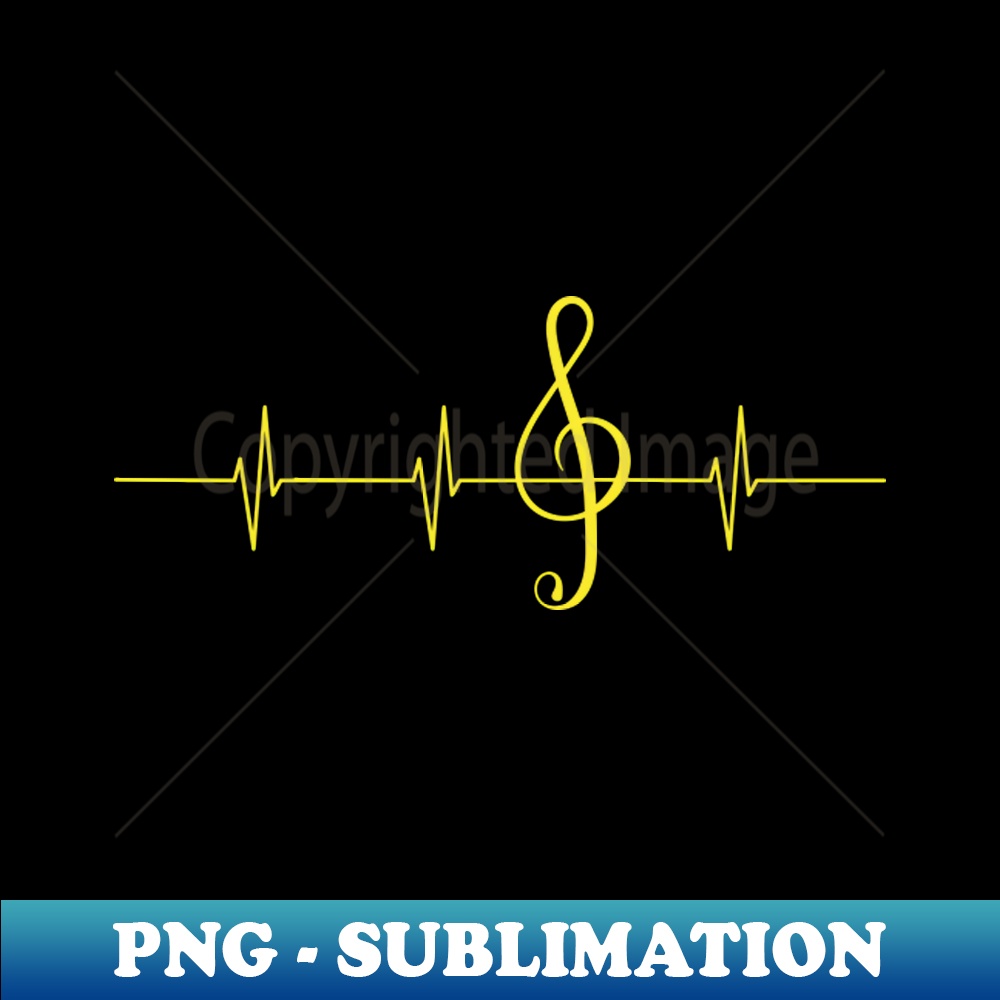 Music Heartbeat Pulse Musician Clef - Digital Sublimation Do - Inspire ...