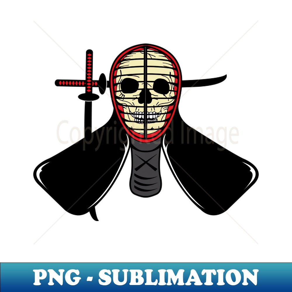 Samurai Warrior Skull Wearing Japanese Kendo Mask - PNG Tran | Inspire ...