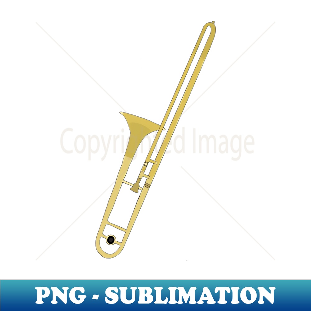 Drawing of a Trombone - Instant PNG Sublimation Download - P | Inspire ...