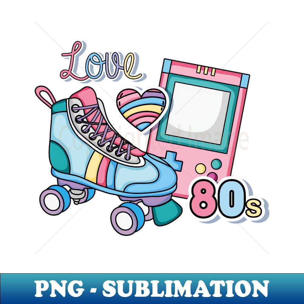 Love 80s - PNG Transparent Sublimation Design - Add a Festiv | Inspire ...