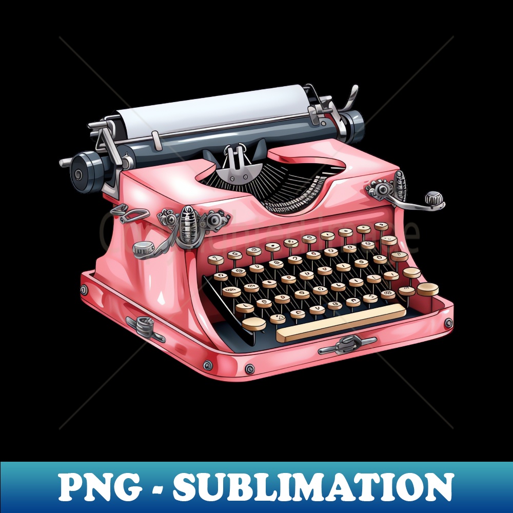 Pink Typewriter - High-Quality PNG Sublimation Download - Ca - Inspire ...