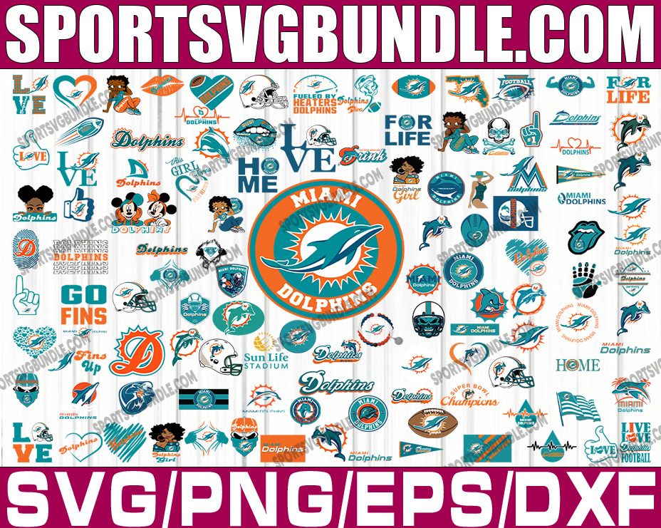 Bundle 115 Files Miami Dolphins Football Team Svg, Miami Dol | Inspire ...