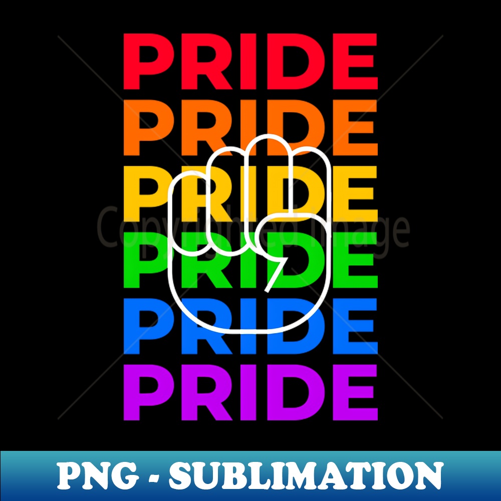 Gay Pride LGBTQ Rainbow Typography Raised Fist - Exclusive S | Inspire ...
