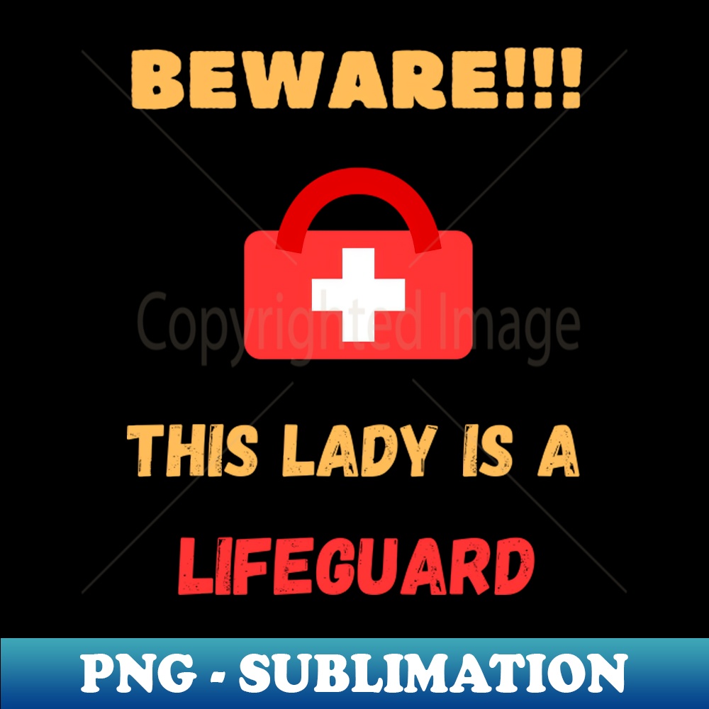 This Lady is a Lifeguard - PNG Transparent Sublimation Desig - Inspire ...