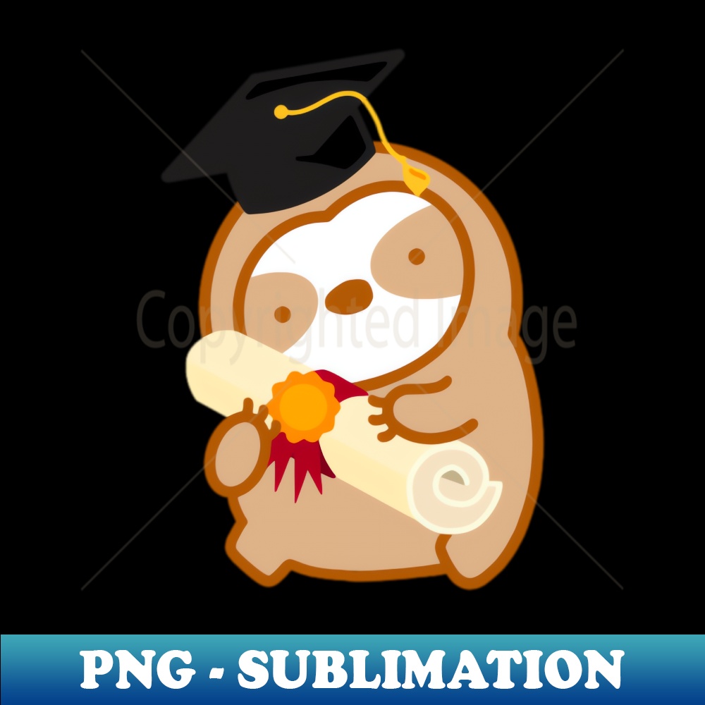 Cute Happy Graduation Sloth - Elegant Sublimation PNG Downlo | Inspire ...