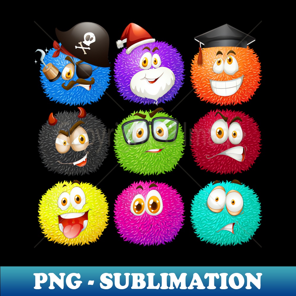 Fluffy Balls - PNG Transparent Sublimation Design - Enhance | Inspire ...