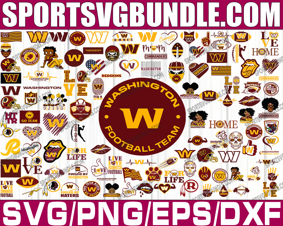 Bundle 118 Files Washington Commanders Football Team Svg, Wa | Inspire ...