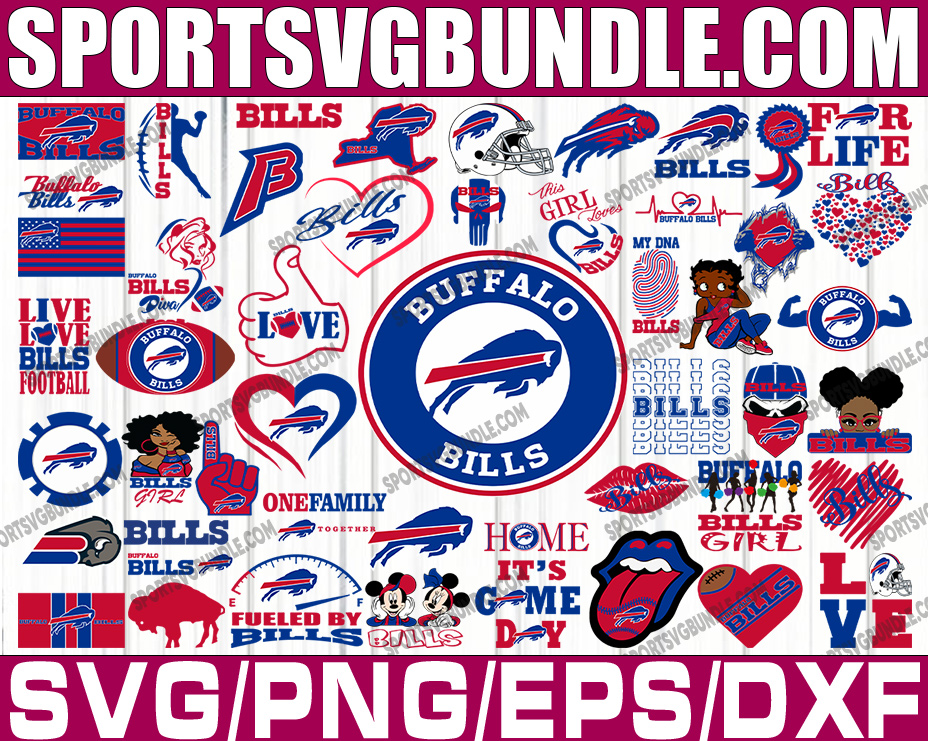 Bundle 50 Files Buffalo Bills Football Teams Svg, Buffalo Bi - Inspire ...