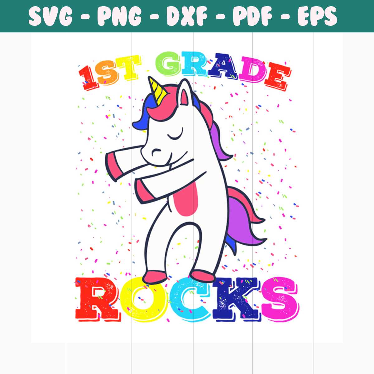 1st grade rock unicorn svg, 100th Days svg, back to school s | Inspire ...