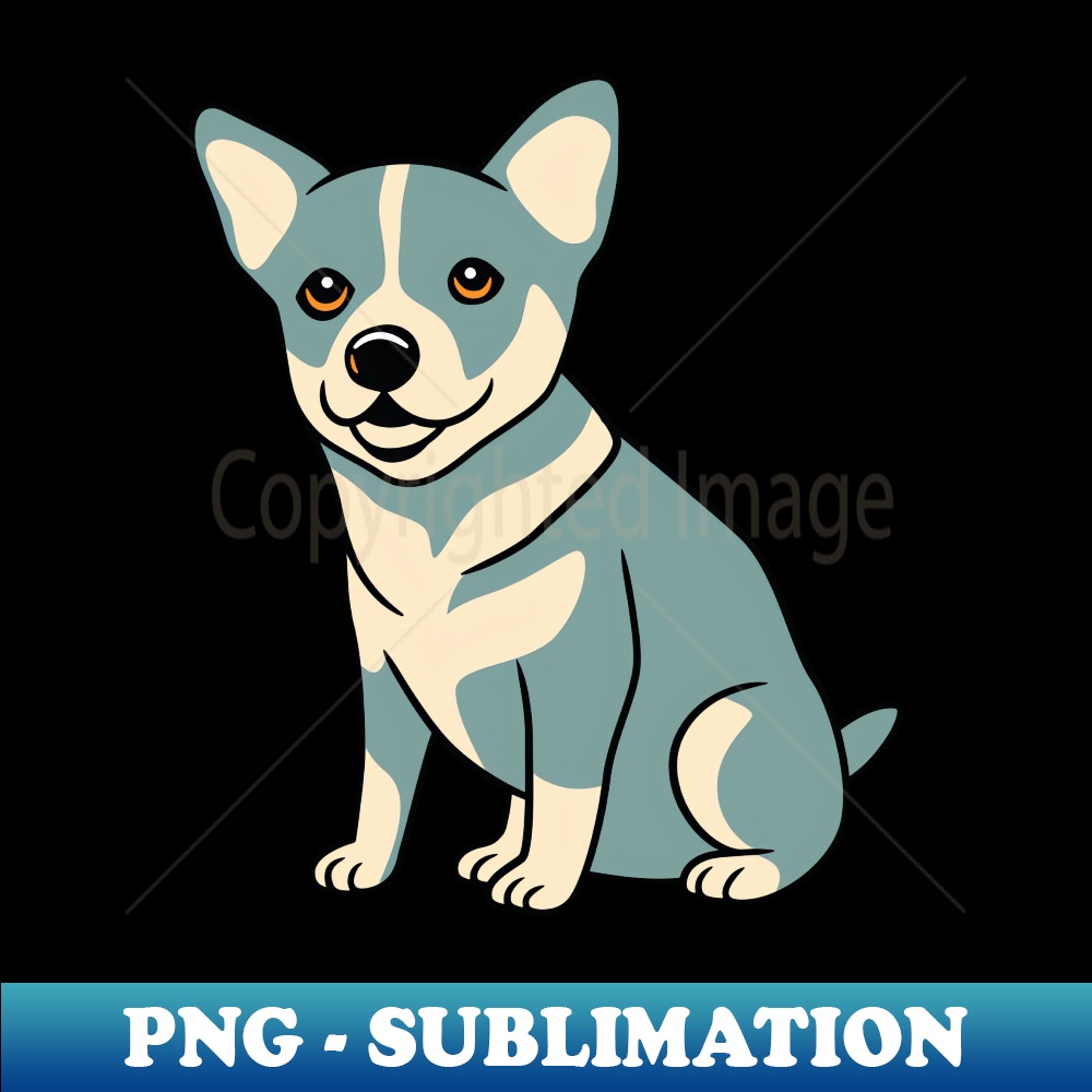 Cute Blue Heeler - PNG Transparent Sublimation Design - Defy | Inspire ...