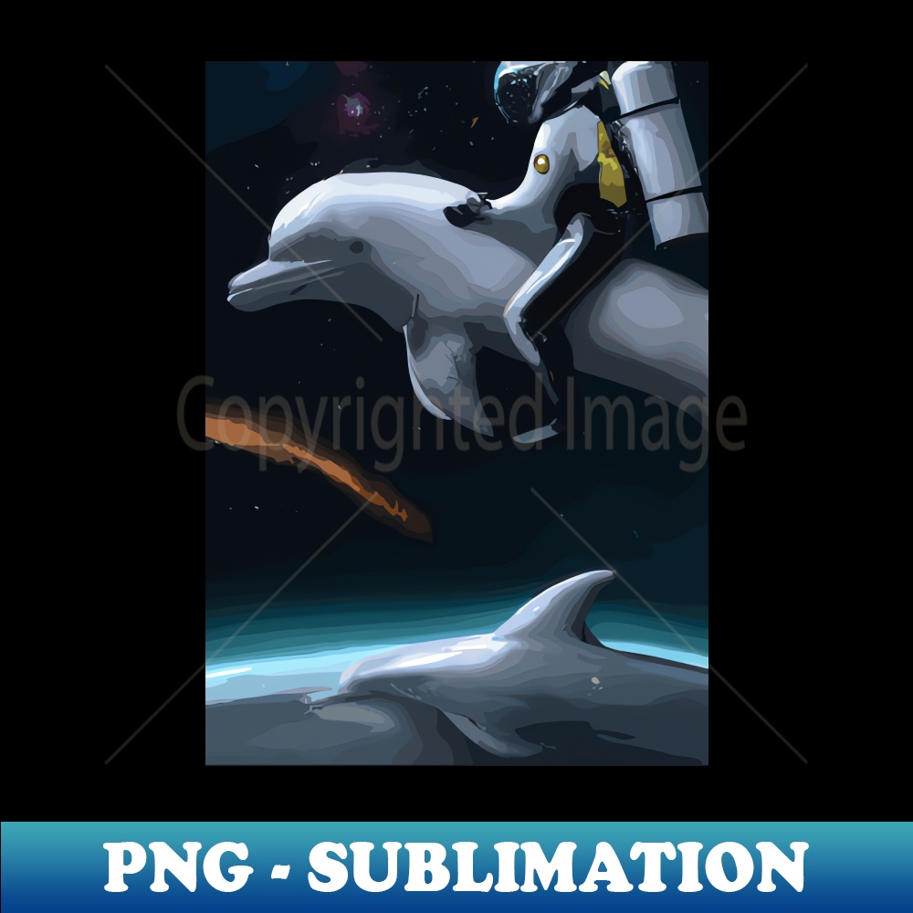 Astronaut riding on a Dolphin in Space - Signature Sublimati - Inspire ...