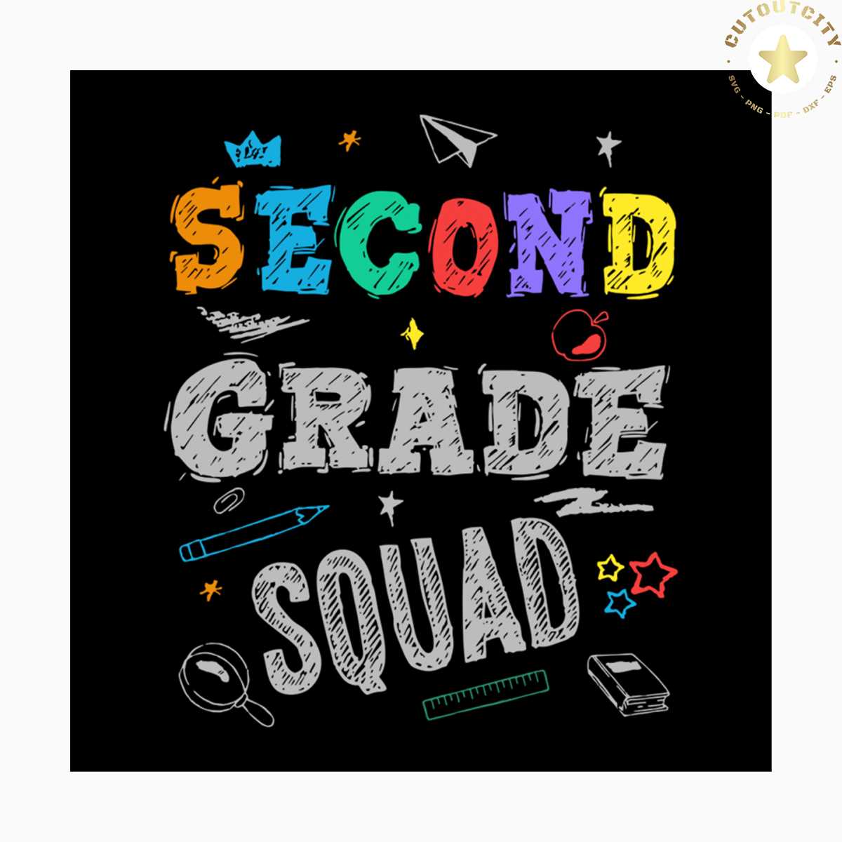 Second grade squad svg, 100th Days svg, back to school svg, | Inspire ...