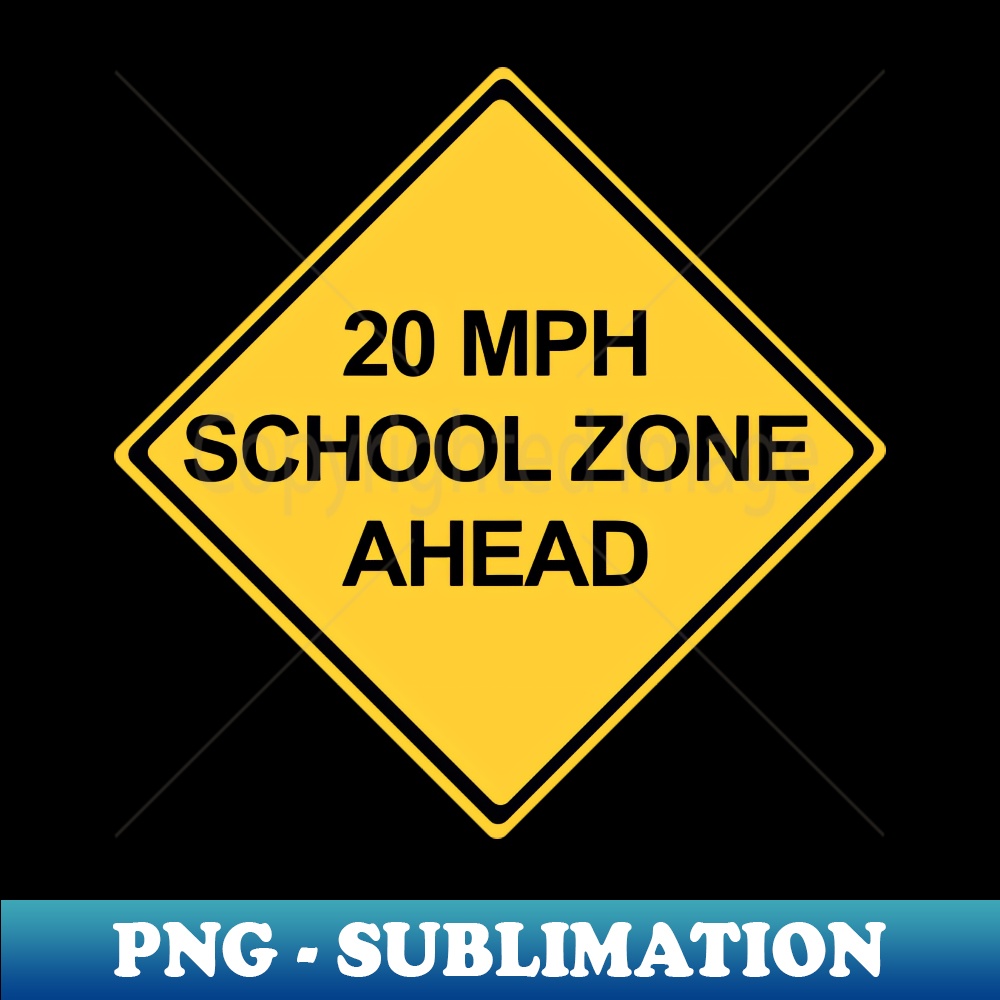 20 MPH School Zone Ahead Warning Sign - High-Quality PNG Sub | Inspire ...