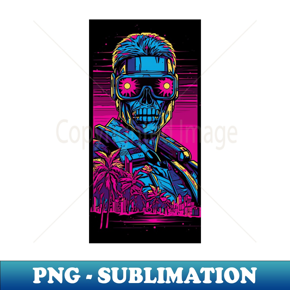 Vaporwave Vice Cyborg - Premium PNG Sublimation File - Fashi - Inspire ...