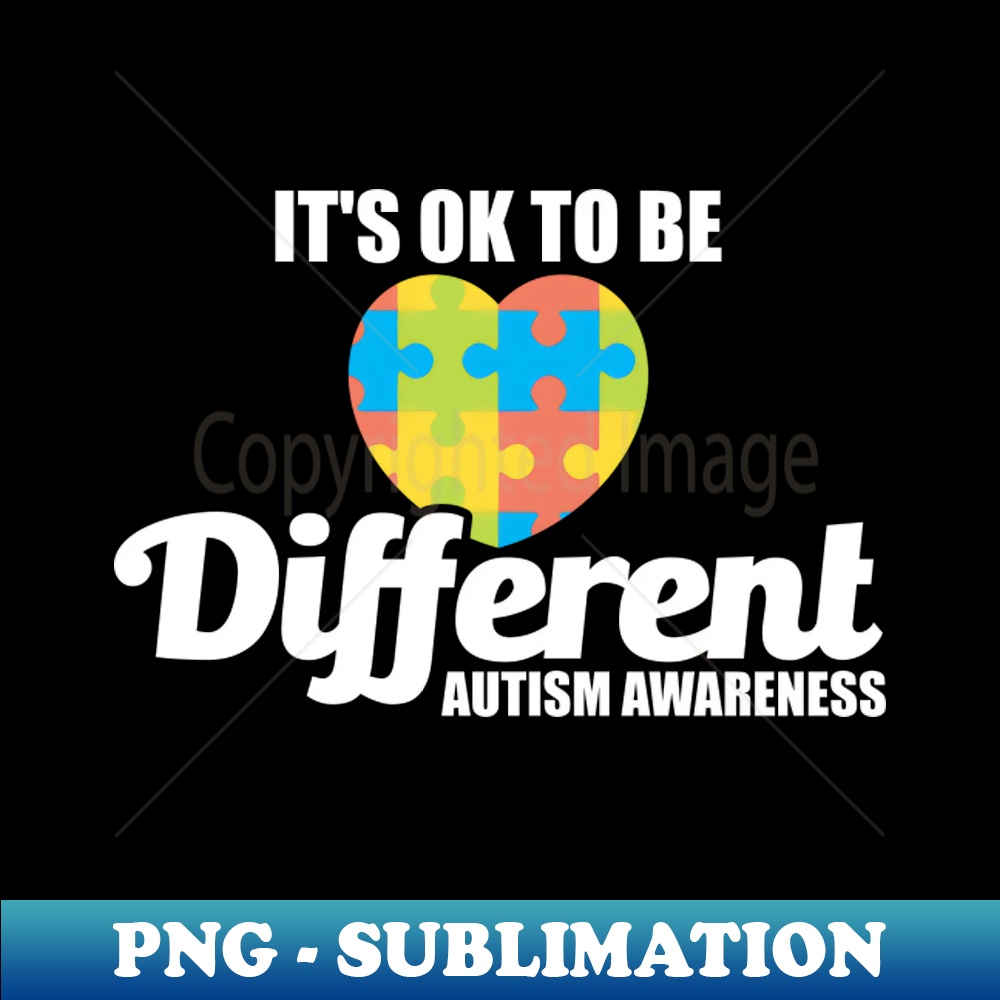 Its OK To Be Different Autism Awareness Heart - PNG Transpar | Inspire ...