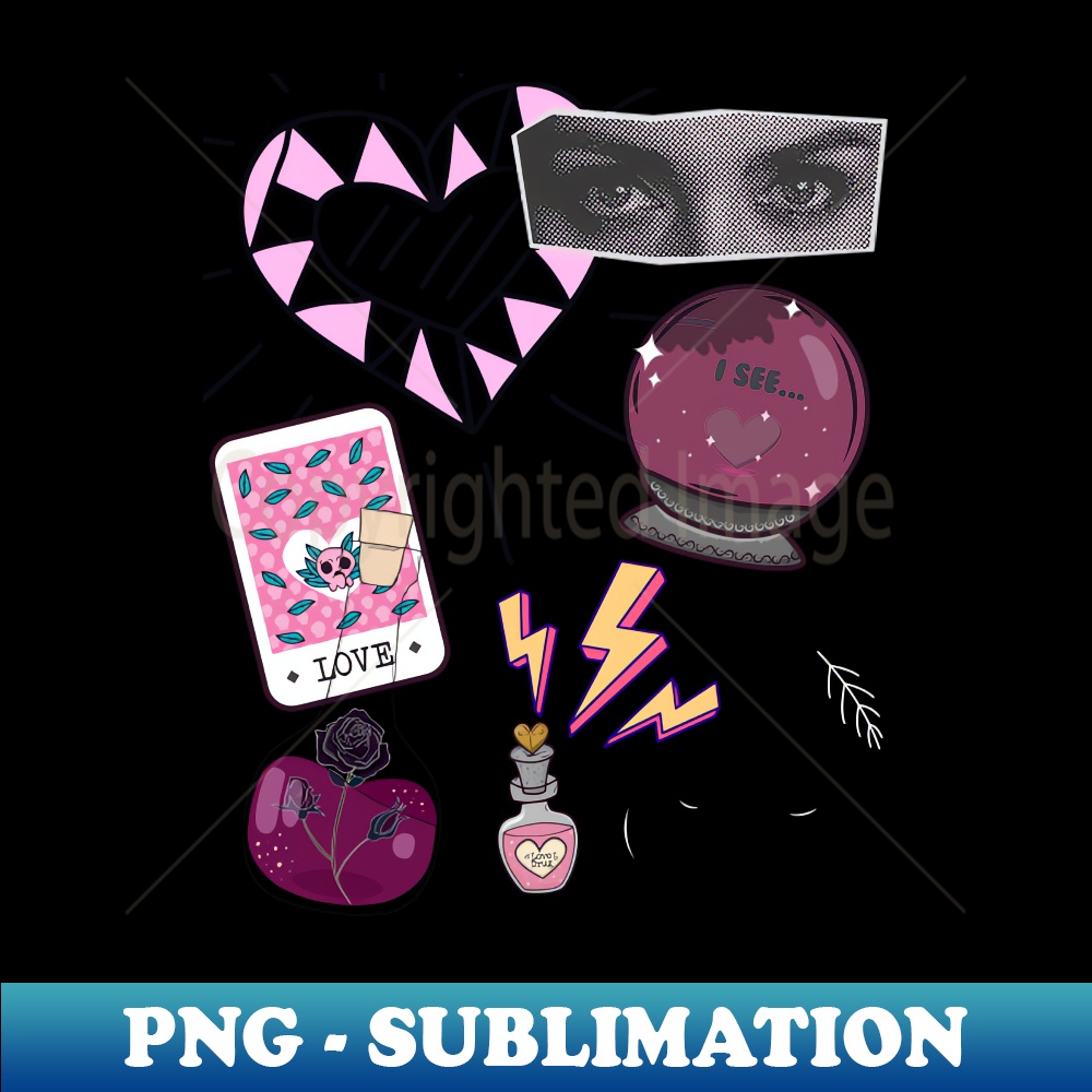 Pastel goth love elements - Digital Sublimation Download Fil - Inspire ...