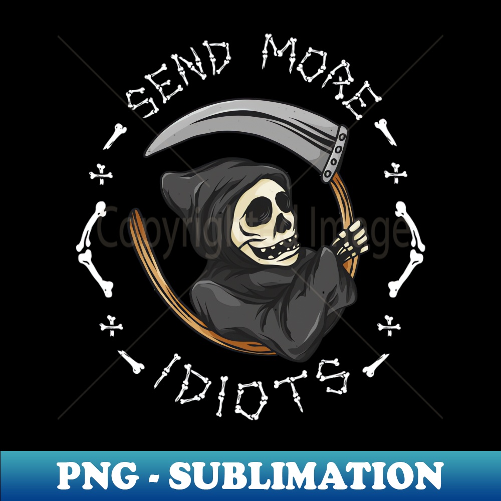 Grim Reaper Idiot Humor Irony Saying - PNG Transparent Subli | Inspire ...