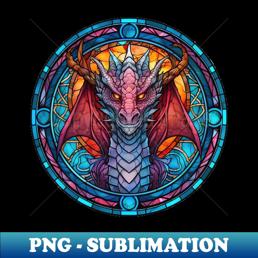Stained Glass Dragon 3 - Premium PNG Sublimation File - Unlo | Inspire ...