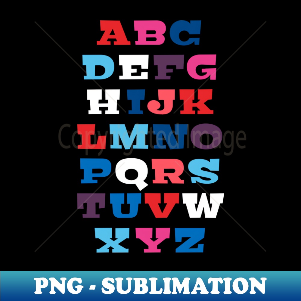 ABC alphabet - letters from A to Z - Instant PNG Sublimation | Inspire ...