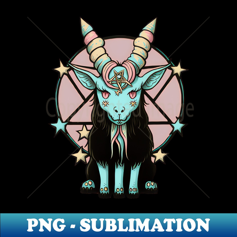 Pastel goth cute baphomet - Instant PNG Sublimation Download - Inspire ...