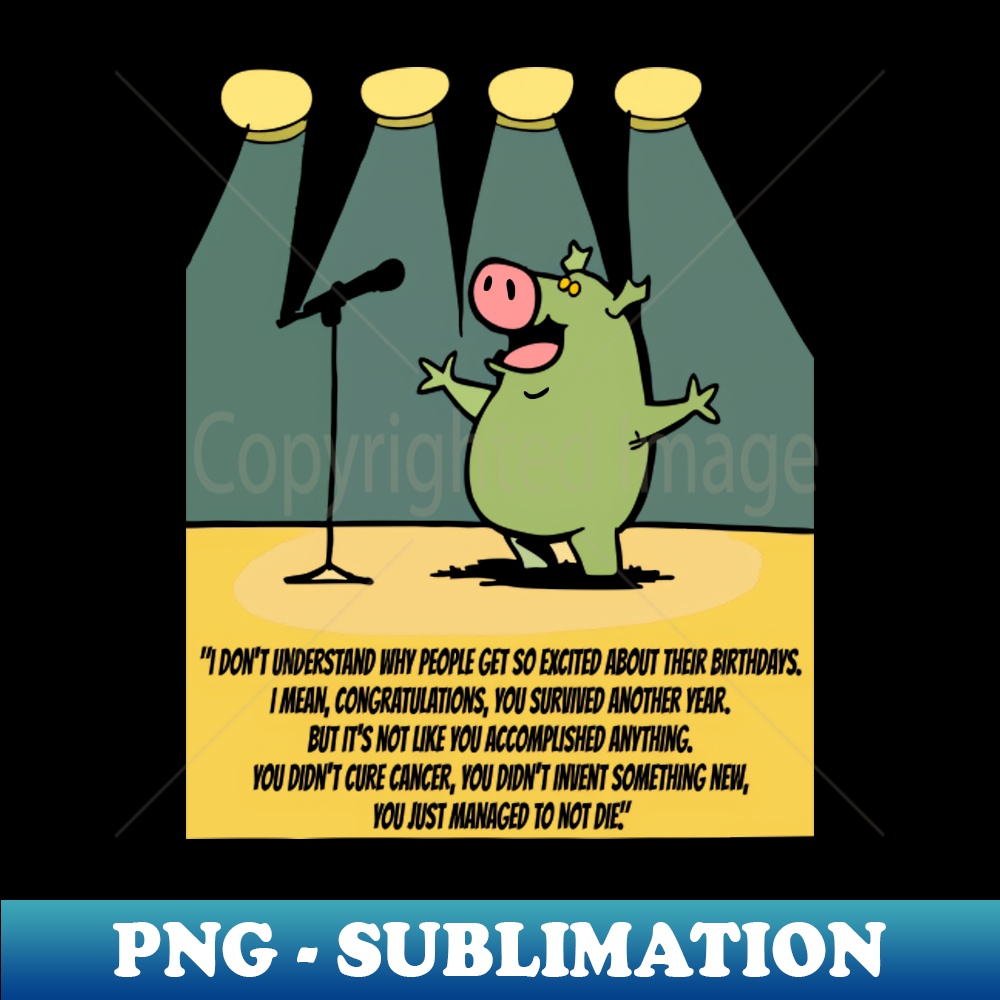 joke telling stand up comedian cartoon pig - Trendy Sublimat | Inspire ...