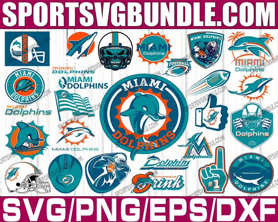 Bundle 26 Files Miami Dolphins Football team Svg, Miami Dolp - Inspire ...