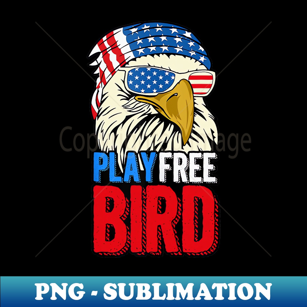 4th Of July American Flag Bald Eagle Mullet Play Free Bird - | Inspire ...