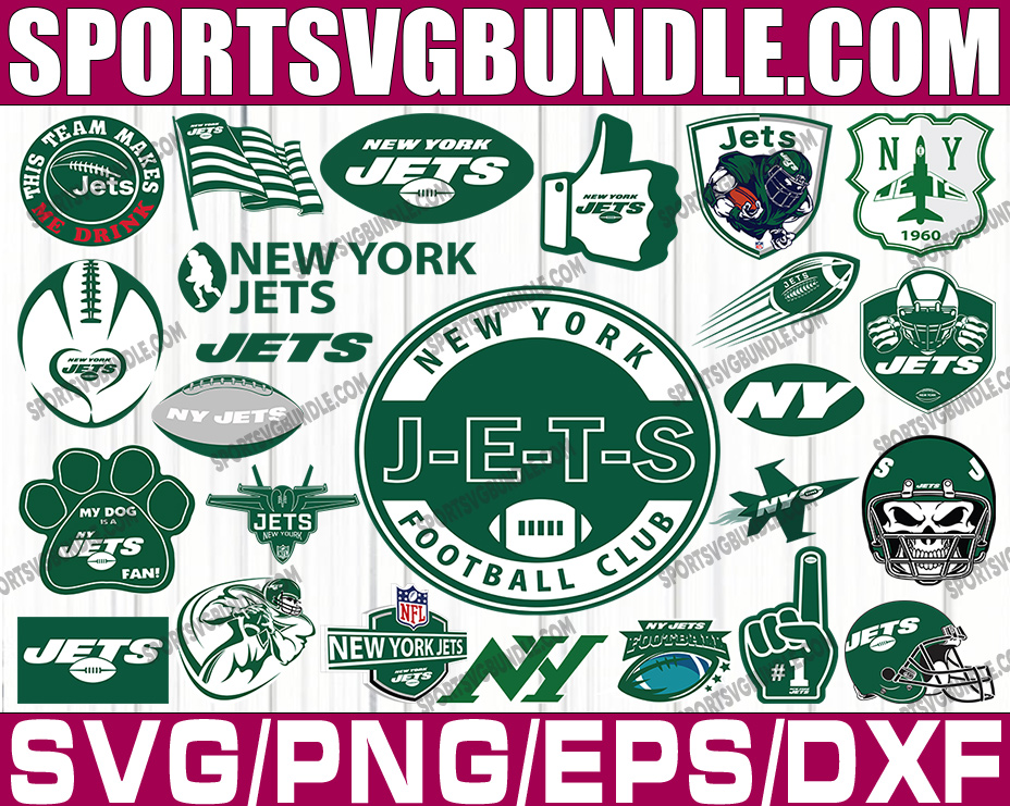 Bundle 25 Files New York Jets Football team Svg, New York Je - Inspire ...