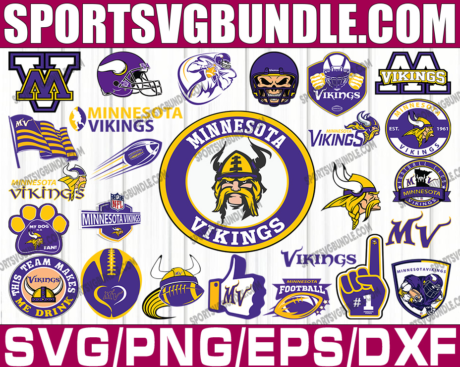 Bundle 26 Files Minnesota Vikings Football team Svg, Minneso | Inspire ...