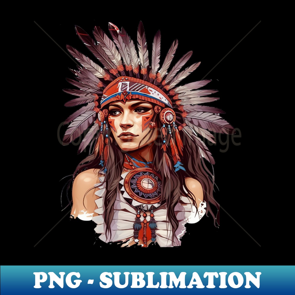 Native American Girl 3 - Vintage Sublimation PNG Download - | Inspire ...