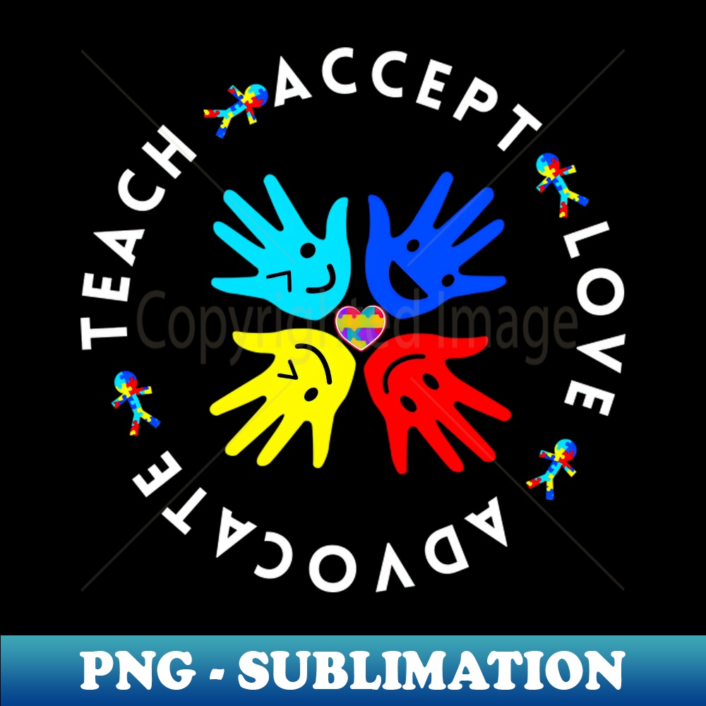 Autism Support Autism Teacher - PNG Transparent Digital Down - Inspire ...