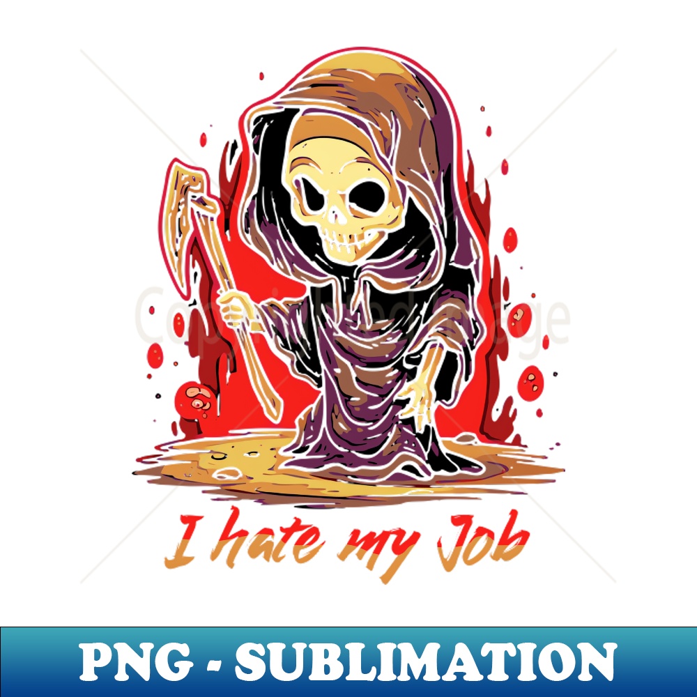 I Hate My Job Little Grim Reaper - PNG Transparent Digital D | Inspire ...