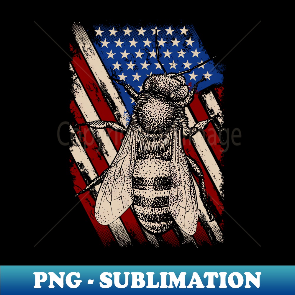 American Flag Honey Bee Honeycomb Beekeeper BeeKeeping - Dig - Inspire ...
