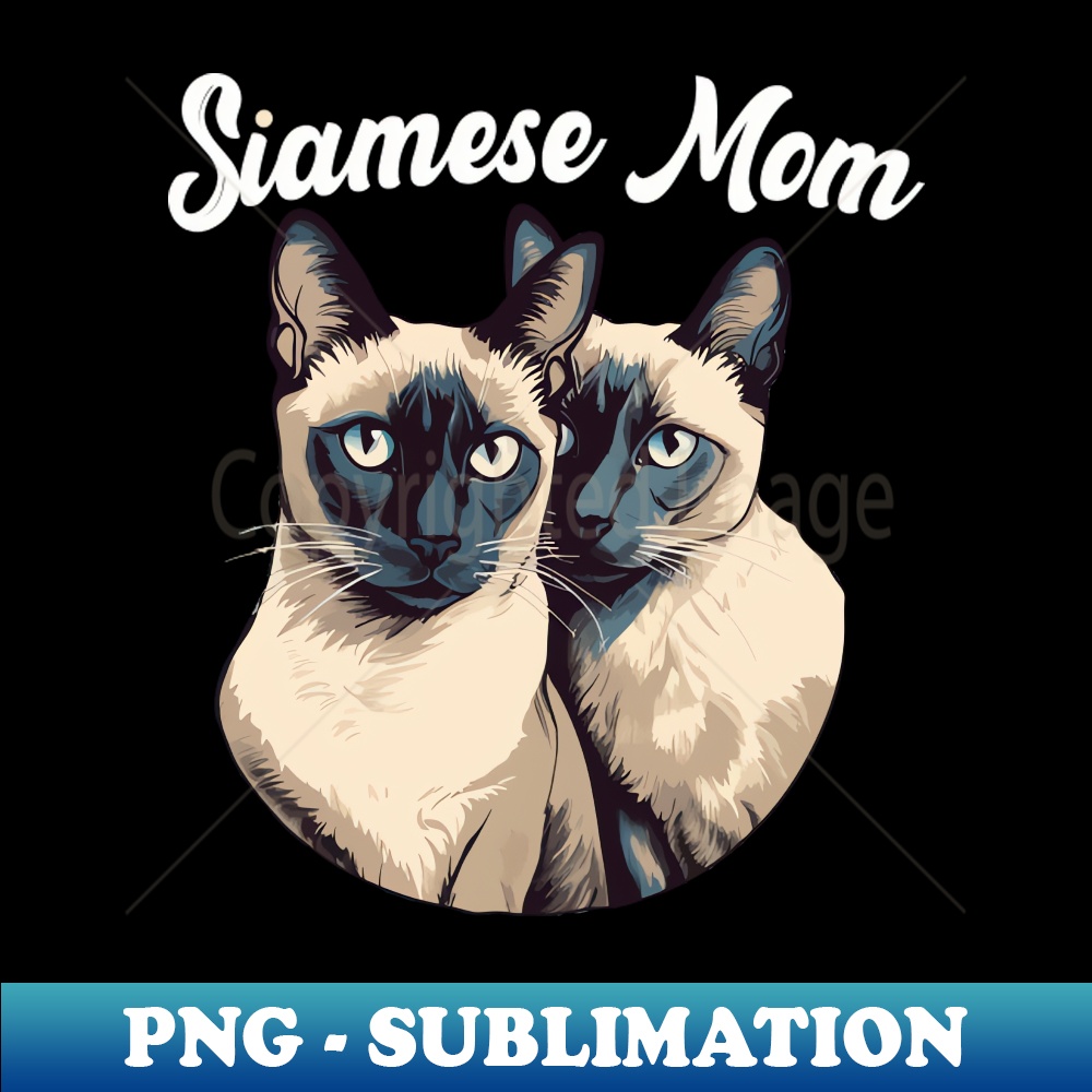 Cat Mom Siamese Cat Heart - High-Resolution PNG Sublimation - Inspire ...