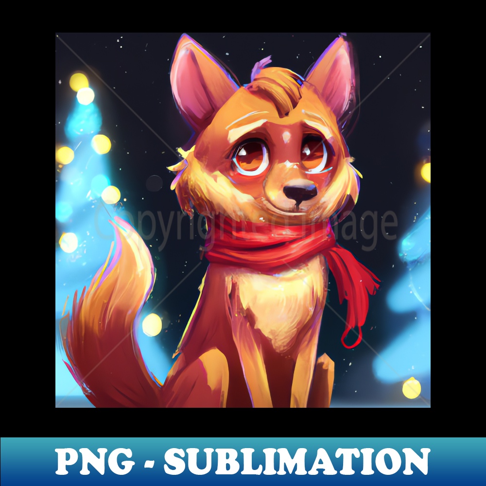 Cute Red Wolf Drawing - Artistic Sublimation Digital File - | Inspire ...