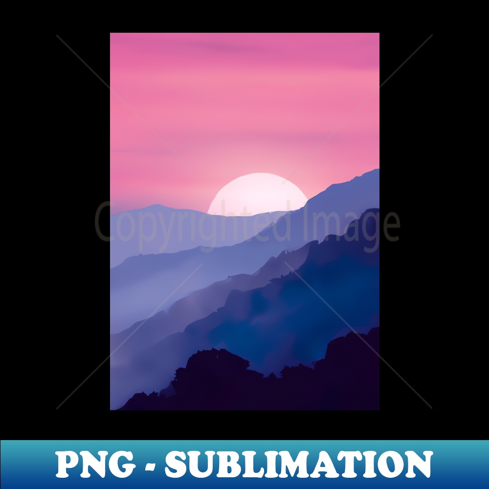 Pink Sunset - PNG Transparent Sublimation Design - Perfect f | Inspire ...
