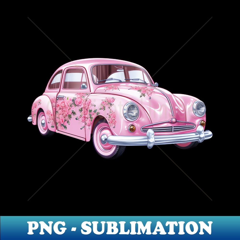 Pink Car - PNG Transparent Sublimation Design - Create with - Inspire ...