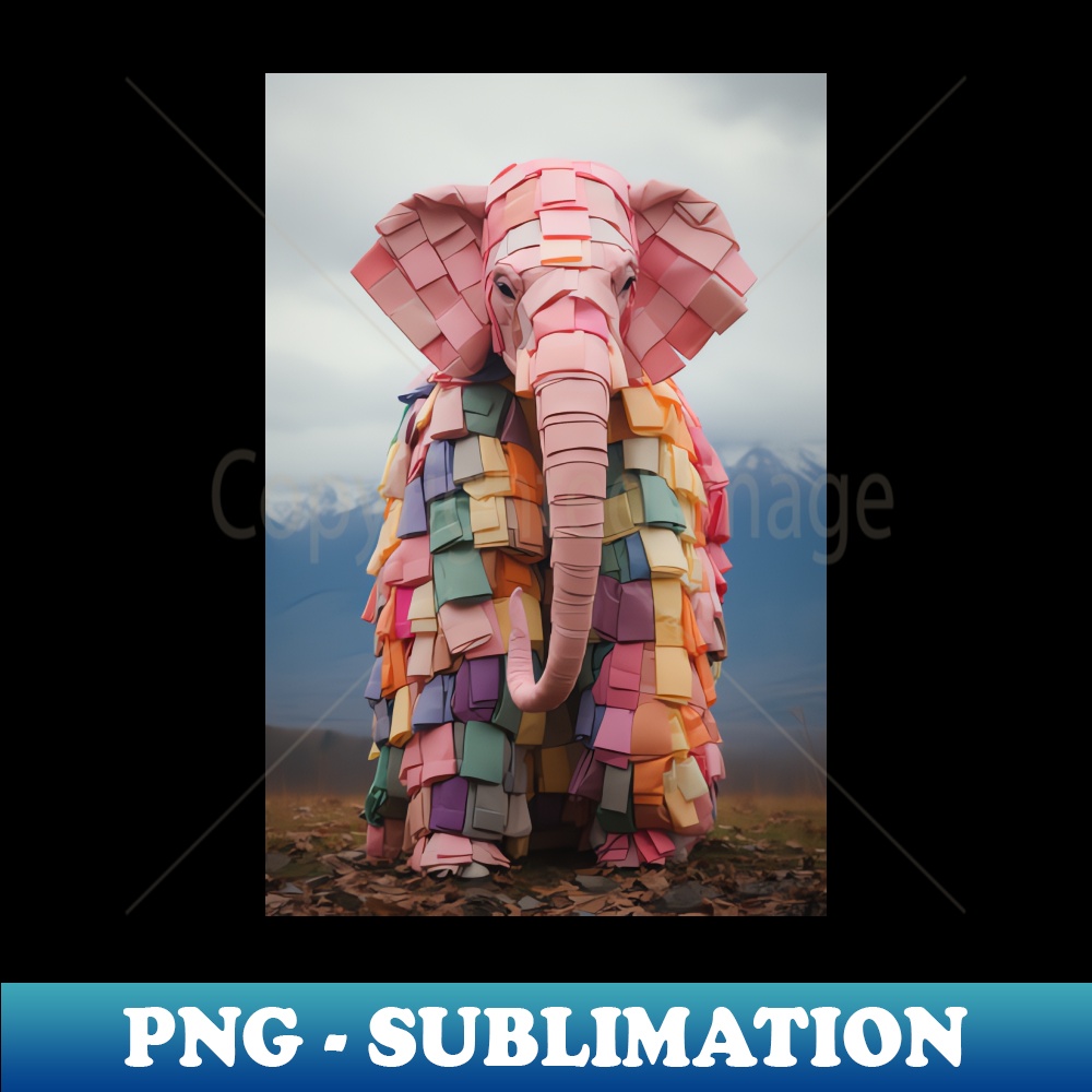 Colored Elephant Made Out Of Square Cloth - Stylish Sublimat | Inspire ...