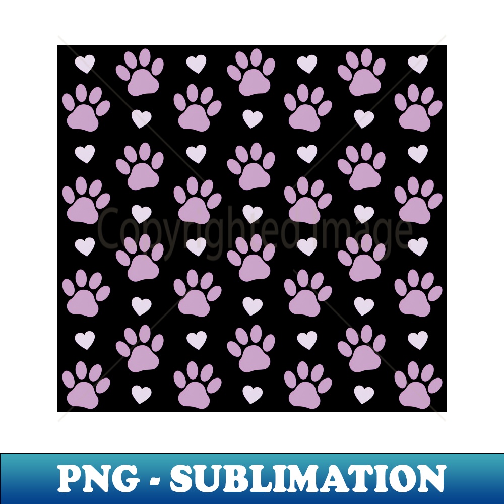 Pattern Of Paws Dog Paws Lilac Paws Hearts - High-Resolution | Inspire ...