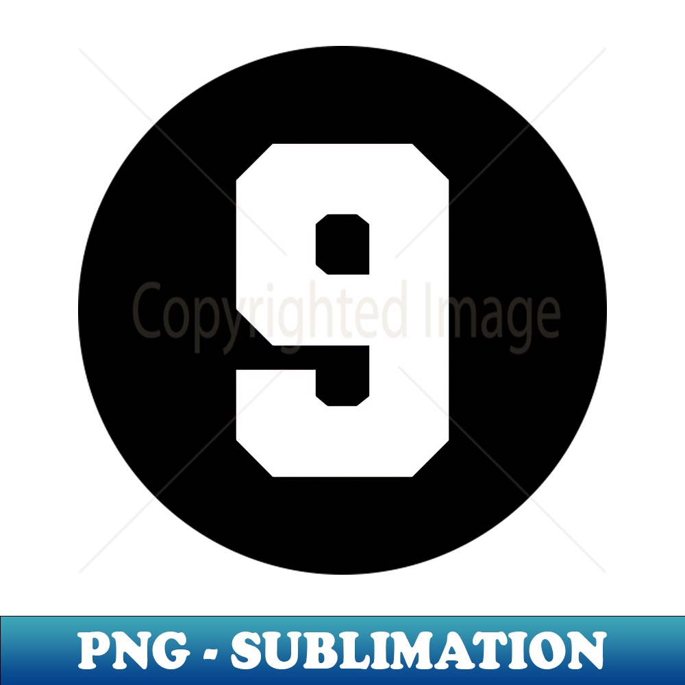 Number Nine - 9 - High-Resolution PNG Sublimation File - Bri | Inspire ...