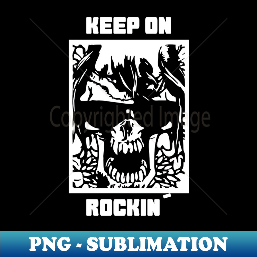 Keep on Rocking skull and Heavy Metal - High-Quality PNG Sub - Inspire ...