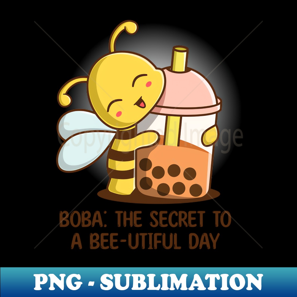 Kawaii Bee Hugging Boba Tea Boba Lover - PNG Transparent Su | Inspire Uplift