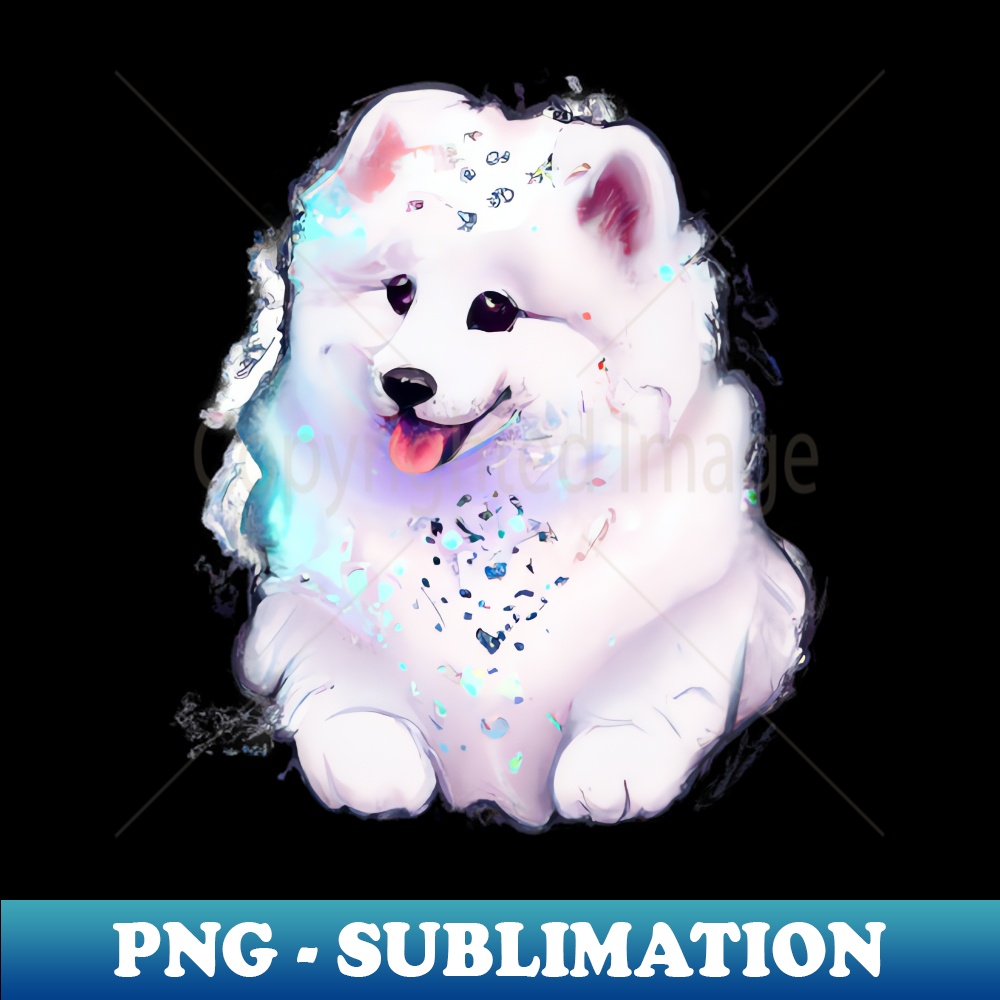 Cute Samoyed Drawing - Professional Sublimation Digital Down - Inspire ...