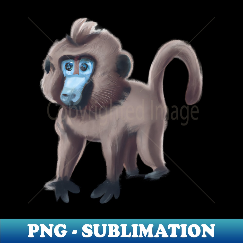 Cute Baboon Drawing - Retro PNG Sublimation Digital Download | Inspire ...