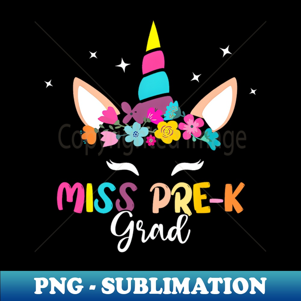 Unicorn Miss Pre K Grad Preschool Graduation Girls Kids - Hi | Inspire ...