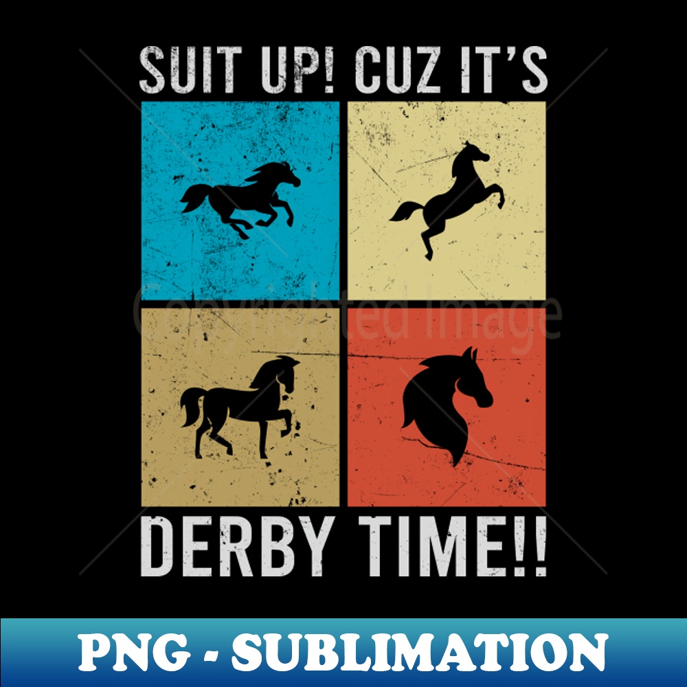 Vintage Derby Time Horse Race Men Women Funny Retro Kentucky | Inspire ...