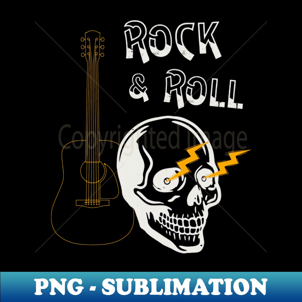 Skull Rocker Rock Roll Guitar Musician - High-Resolution PN | Inspire ...
