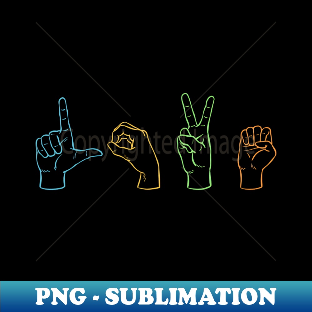 Love Sign ASL - Modern Sublimation PNG File - Unleash Your I | Inspire ...