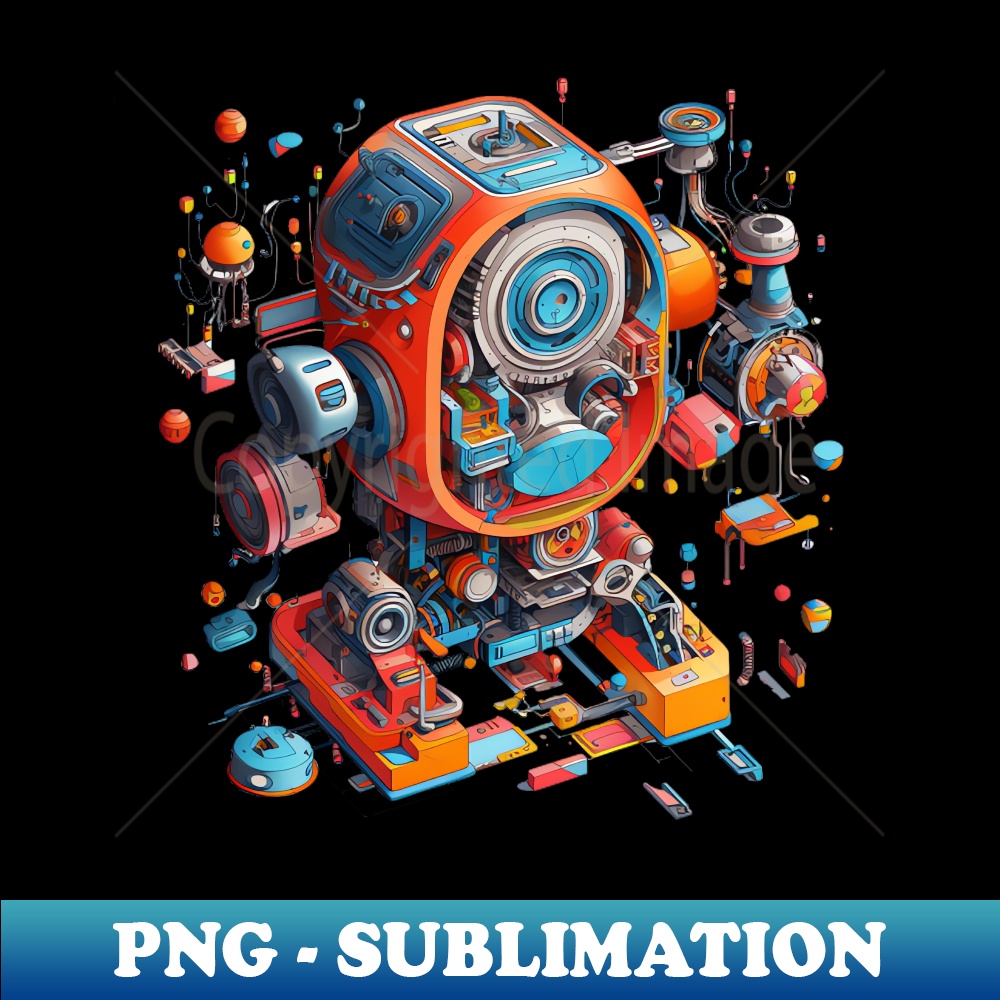 Robot Exploded View - PNG Transparent Sublimation File - Stu - Inspire ...