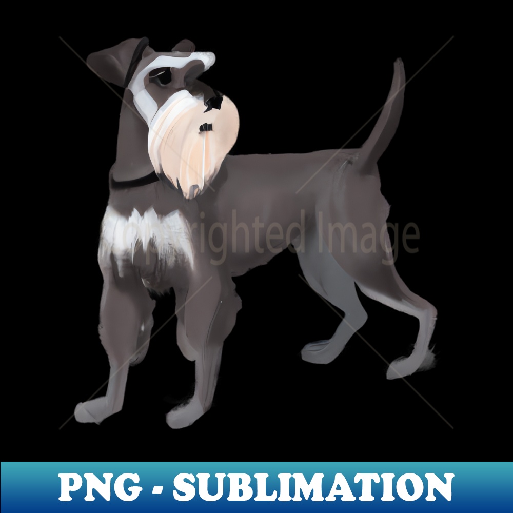Cute Miniature Schnauzer Drawing - Retro PNG Sublimation Dig - Inspire ...